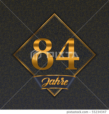 German golden number 84 templates - Stock Illustration [55234347] - PIXTA