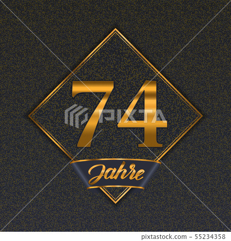 German golden number 74 templates - Stock Illustration [55234358] - PIXTA