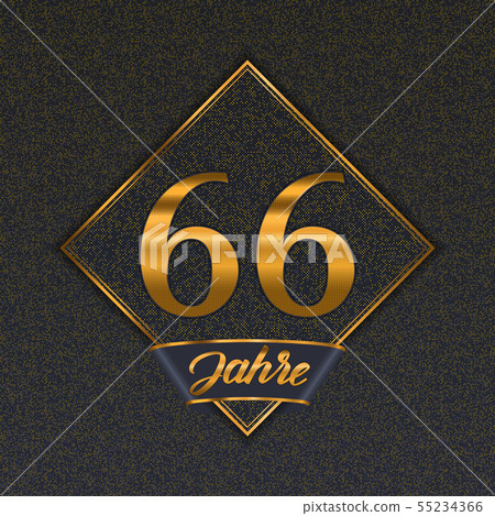 German golden number 66 templates - Stock Illustration [55234366] - PIXTA