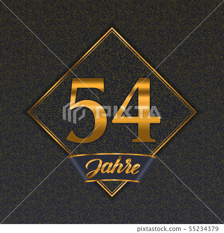 German golden number 54 templates - Stock Illustration [55234379] - PIXTA