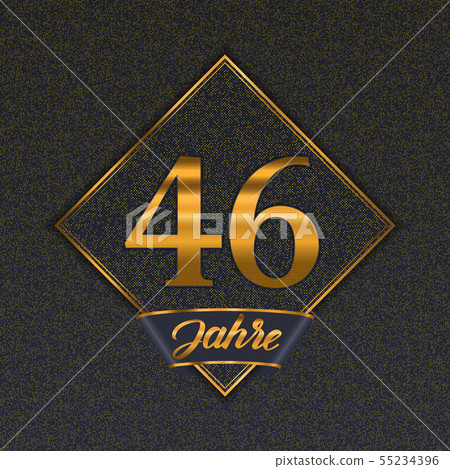 German golden number 46 templates - Stock Illustration [55234396] - PIXTA