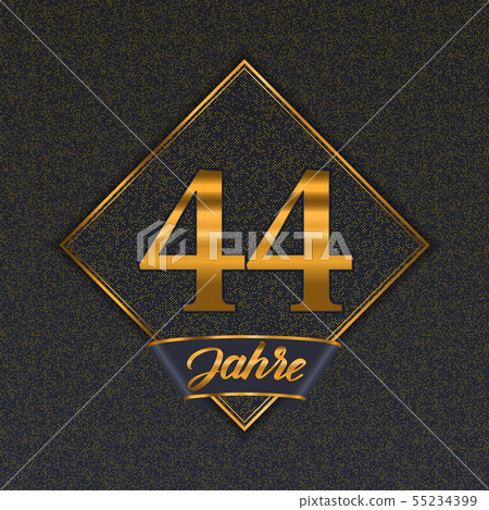German golden number 44 templates - Stock Illustration [55234399] - PIXTA