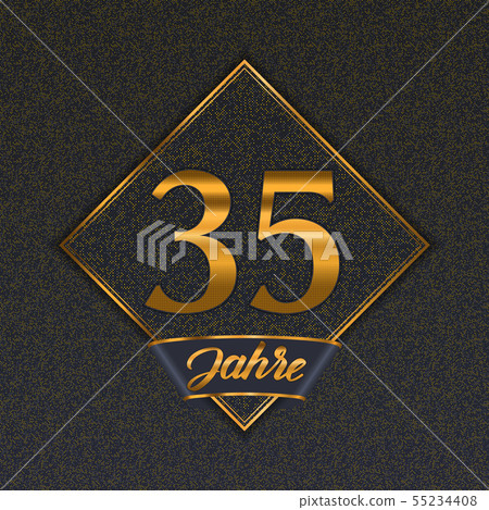 German golden number 35 templates - Stock Illustration [55234408] - PIXTA