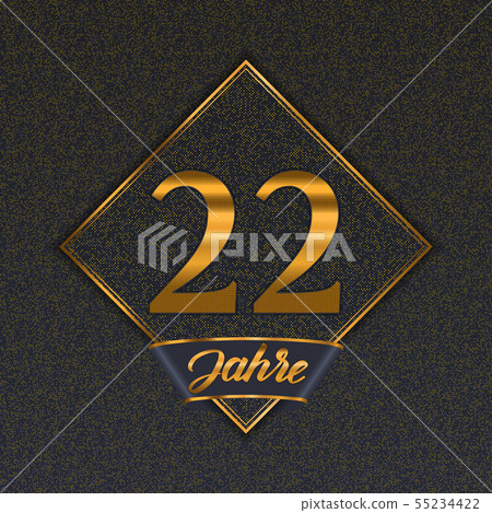 German golden number 22 templates - Stock Illustration [55234422] - PIXTA