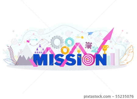 Business mission statement. Word mission... - Stock Illustration ...