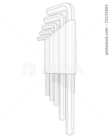 Set of hexagon tools. Vector - Stock Illustration [55235883] - PIXTA