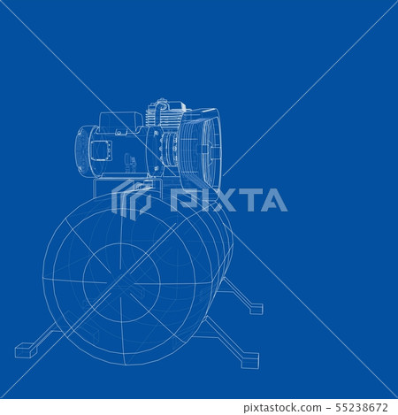 Outline Air compressor. Vector - Stock Illustration [55238672] - PIXTA