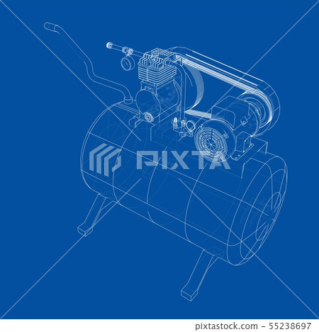 Outline Air compressor. Vector - Stock Illustration [55238697] - PIXTA