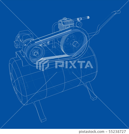 Outline Air compressor. Vector - Stock Illustration [55238727] - PIXTA