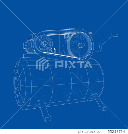 Outline Air compressor. Vector - Stock Illustration [55238734] - PIXTA