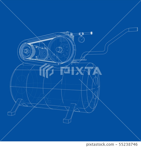 Outline Air compressor. Vector - Stock Illustration [55238746] - PIXTA