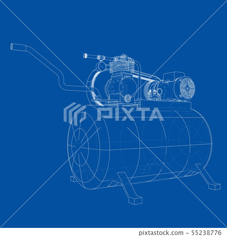 Outline Air compressor. Vector - Stock Illustration [55238776] - PIXTA