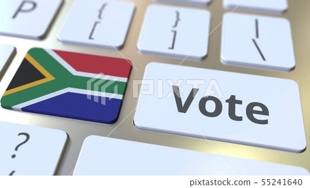 VOTE text and flag of South Africa on the...-插圖素材 [55241640] - PIXTA圖庫