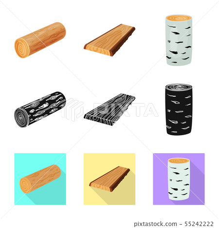 Isolated object of tree and raw icon.... - Stock Illustration [55242222 ...