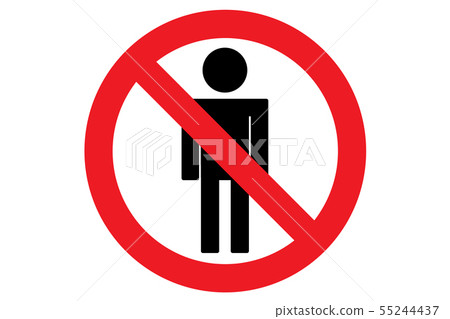 No people sign vector icon. - Stock Illustration [55244437] - PIXTA
