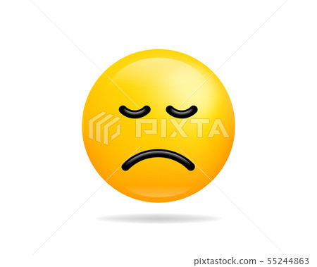 Emoji smile icon vector symbol. Frowning face-插圖素材 [55244863] - PIXTA圖庫