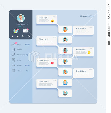 Messenger chat interface with dialogue window - Stock Illustration ...
