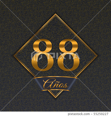 Spanish golden number 88 templates - Stock Illustration [55250227] - PIXTA