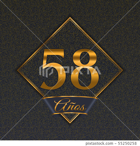 Spanish golden number 58 templates - Stock Illustration [55250258] - PIXTA