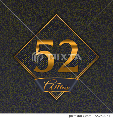 Spanish golden number 52 templates - Stock Illustration [55250264] - PIXTA