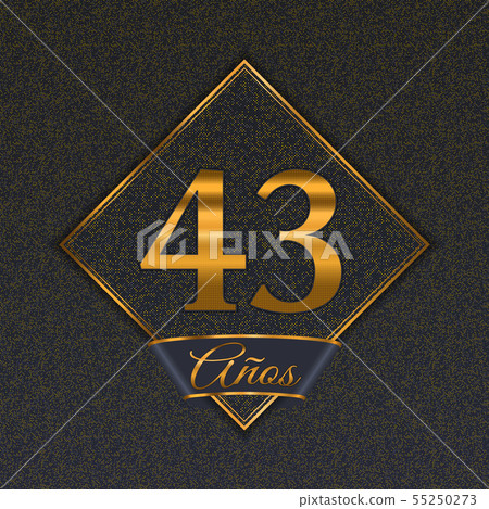 Spanish golden number 43 templates - Stock Illustration [55250273] - PIXTA