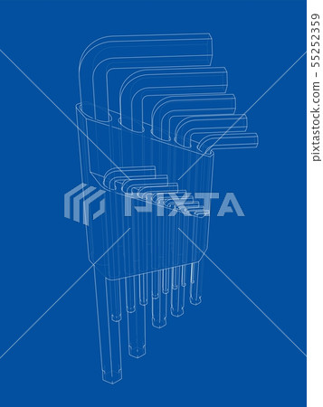 Set of hexagon tools. Vector - Stock Illustration [55252359] - PIXTA