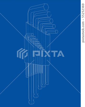 Set of hexagon tools. Vector - Stock Illustration [55252369] - PIXTA
