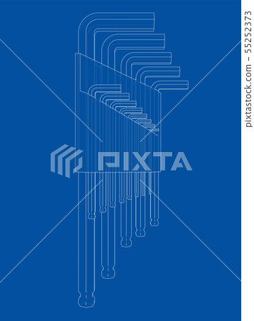 Set of hexagon tools. Vector - Stock Illustration [55252373] - PIXTA
