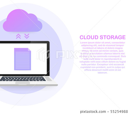 Data protection cloud storage design flat concept. - Stock Illustration ...