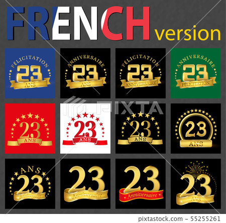 French set of number 23 templates - Stock Illustration [55255261] - PIXTA