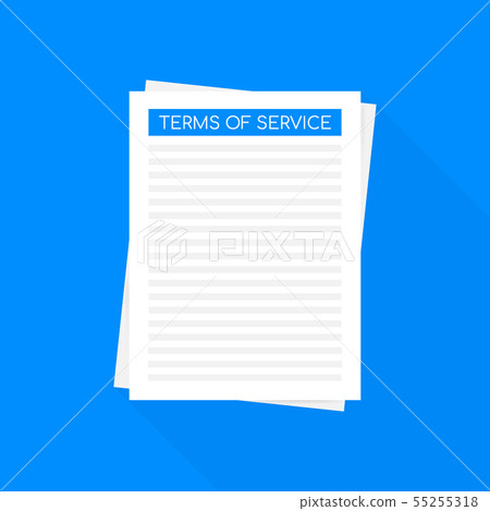 Terms of service. Document icon. Top view. Terms - Stock Illustration ...