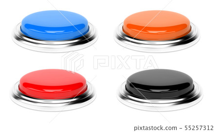 Push buttons. Collection. 3d rendering... - Stock Illustration ...