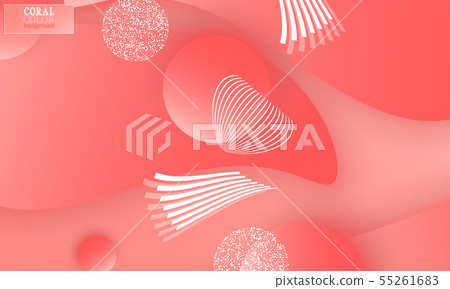 Coral color abstract background. Vector. - Stock Illustration [55261683 ...