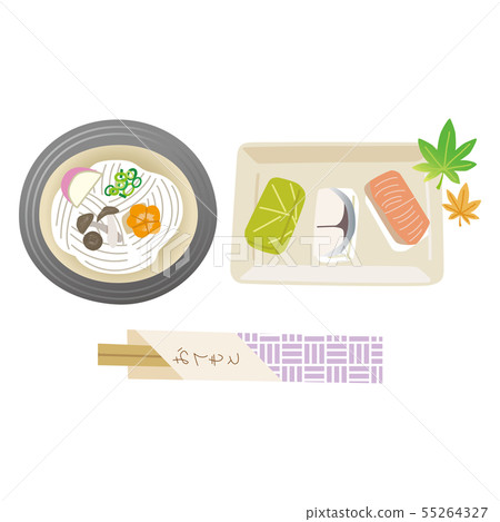 Nyumen Kakinoha Sushi Nara - Stock Illustration [55264327] - PIXTA
