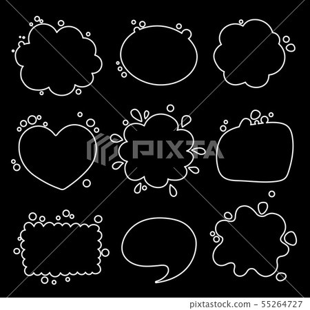 Set of different shapes of thought bubbles. - Stock Illustration ...