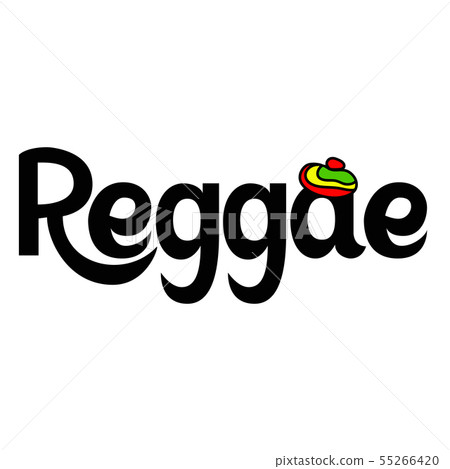 Reggae label. Vector lettering poster. Rastafarian - Stock Illustration ...