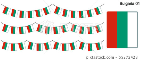 Garland of Bulgaria flag vector data (bunting... - Stock Illustration ...