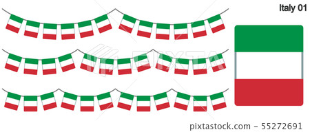 Garland of Italy flag vector data (bunting... - Stock Illustration ...