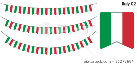 Garland of Italy flag vector data (bunting... - Stock Illustration ...