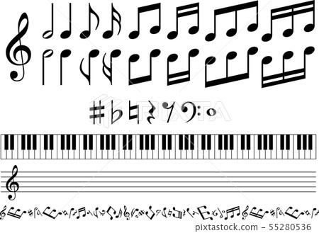 Musical note 1 - Stock Illustration [55280536] - PIXTA