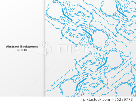 Abstract technology circuit design on white - Stock Illustration ...