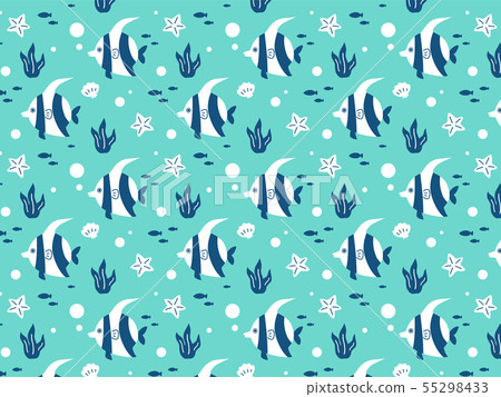 Refreshing sea pattern 3C - Stock Illustration [55298433] - PIXTA