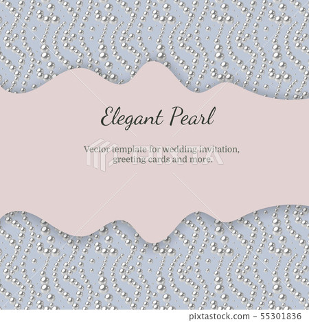 Elegant template with pearl pattern. Vector... - Stock Illustration ...