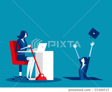 Business people and job insecurity. Concept - Stock Illustration ...