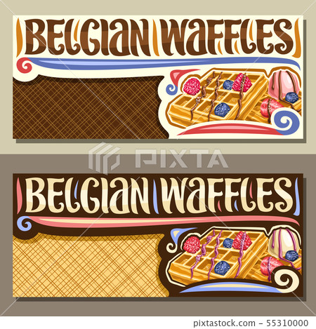 Vector banners for Belgian Waffles - Stock Illustration [55310000] - PIXTA