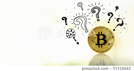 Question marks with bitcoin - Stock Photo [55316042] - PIXTA