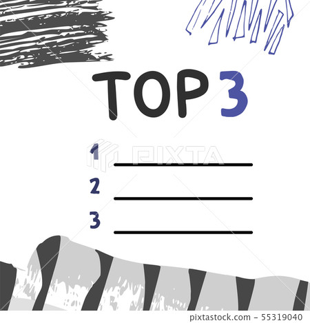Top 3 list blank. Vector template dsign. - Stock Illustration [55319040 ...
