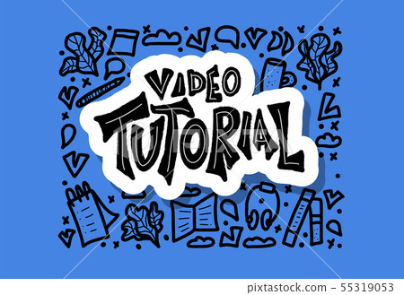 Tutorial concept. Vector word and decoration. - Stock Illustration ...