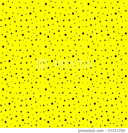 Seamless pattern with black drops of ink on yellow - Stock Illustration ...