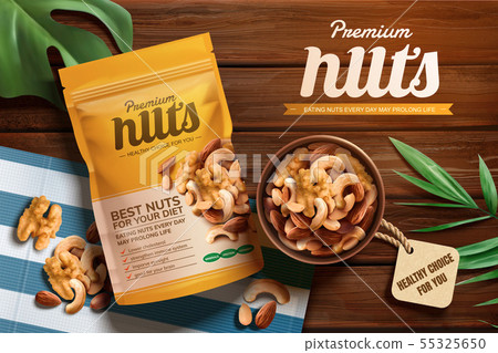 Premium nuts ads - Stock Illustration [55325650] - PIXTA